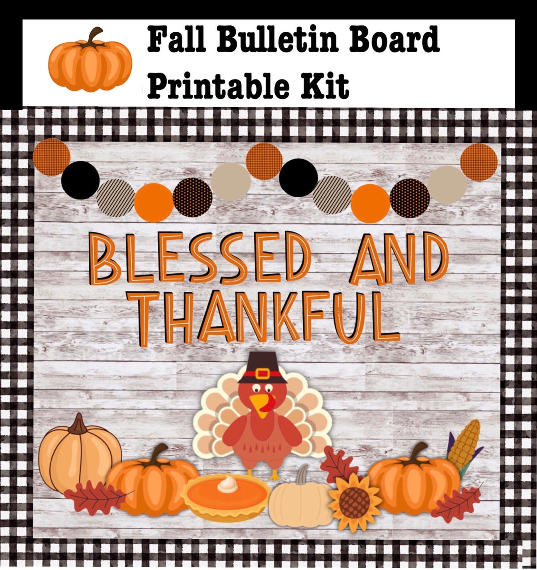 Fall Bulletin Board Kit, Thanksgiving Bulletin, Classroom Fall Decor ...