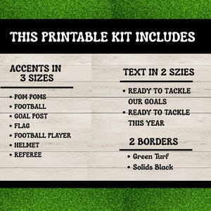 Football Bulletin Board Printable Kit, Classroom Door, Back to School ...