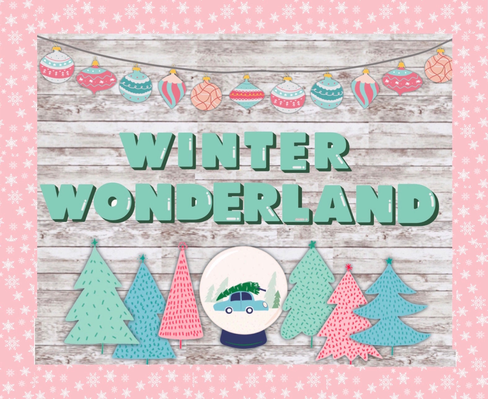 Winter Bulletin Board Kit, Printable Winter Bulletin Board, Winter ...