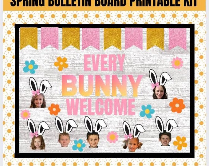 Spring Bulletin Board Printable Kit, Spring Bulletin Board, Classroom ...