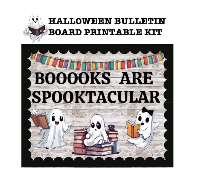 Halloween Bulletin Board, Reading Bulletin Board, Library, Classroom ...