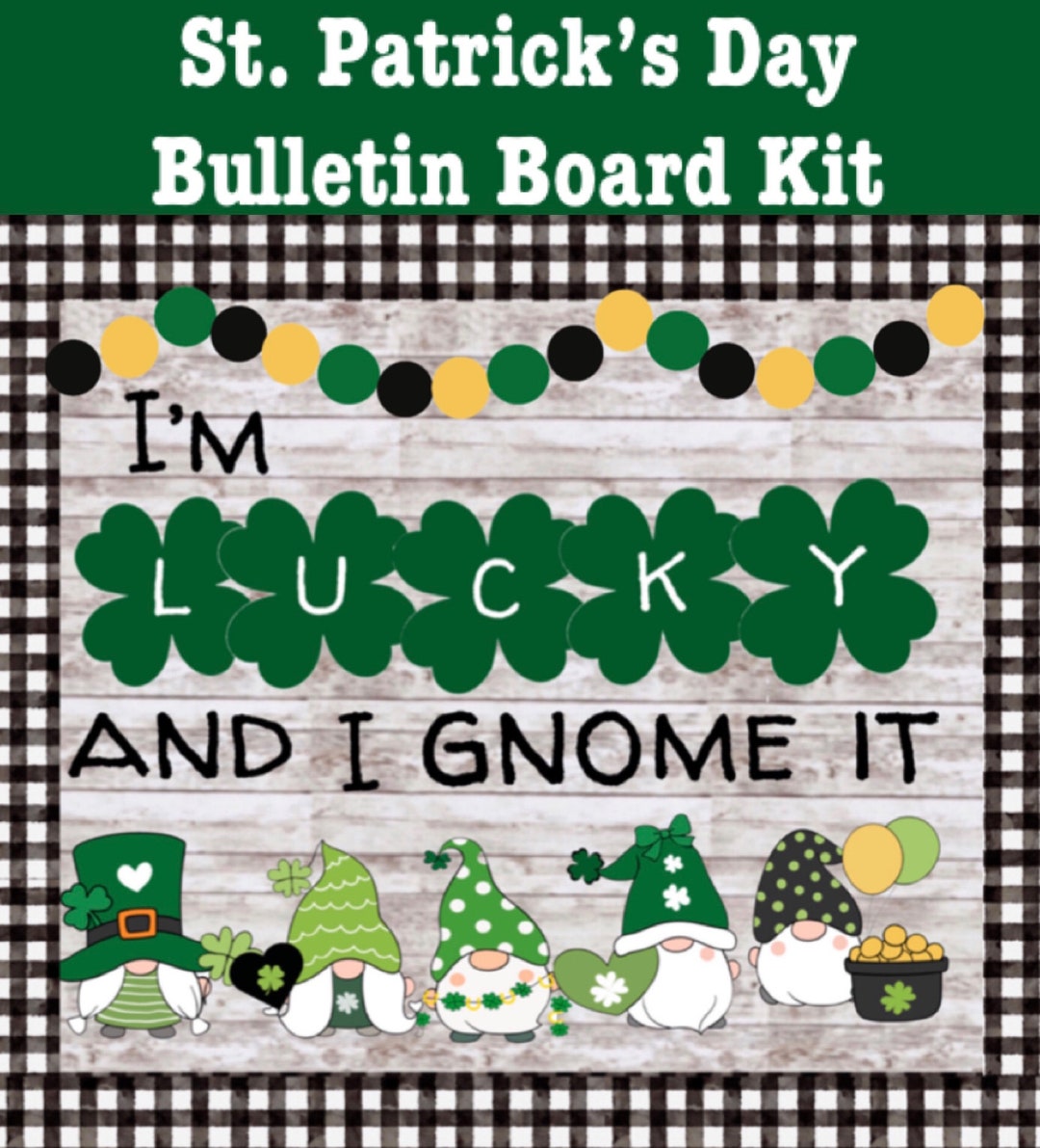 St. Patrick’s Day Bulletin Board Kit, Printable Bulletin Board ...