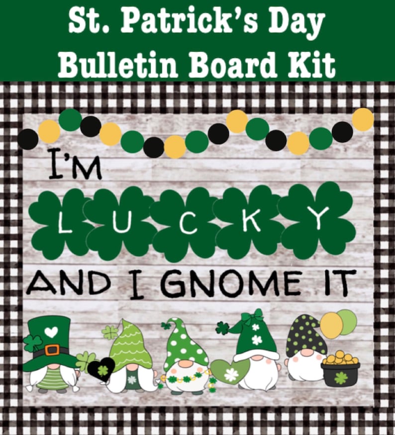 St. Patrick’s Day Bulletin Board Kit, Printable Bulletin Board ...