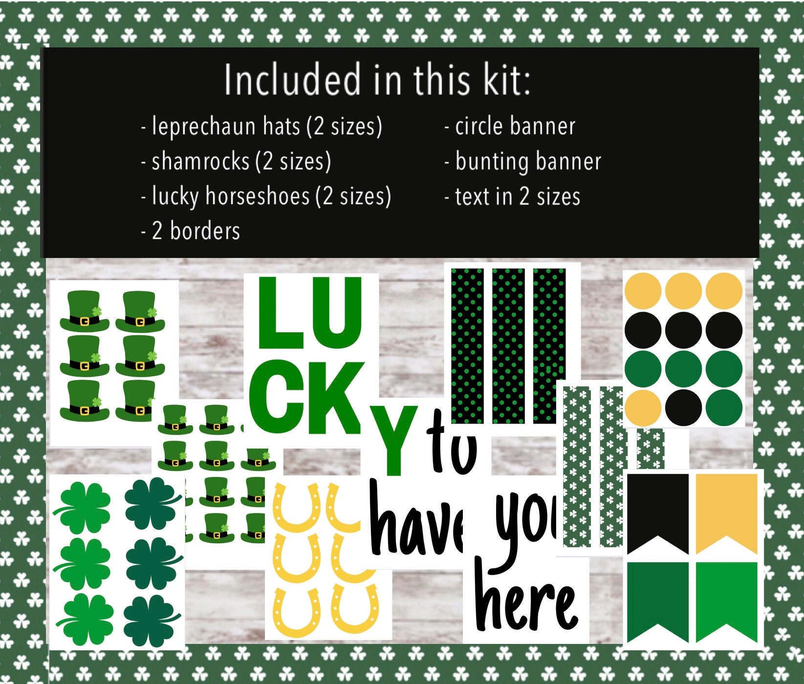 St. Patrick’s Day Bulletin Board, Printable Bulletin Board Kit, March ...