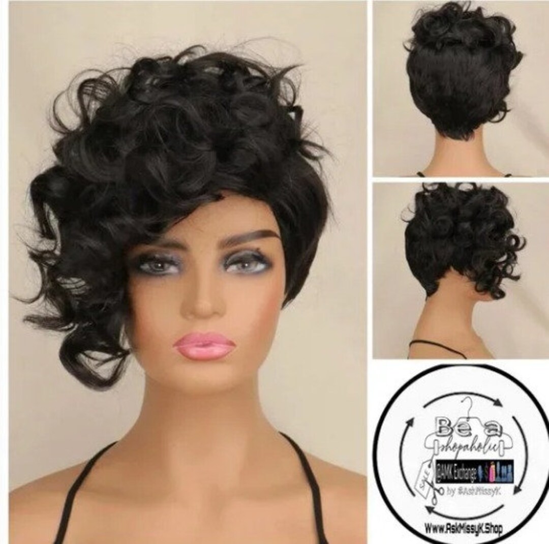 RILEY I Asymmetrical Curly Precision Cut Wig - Etsy