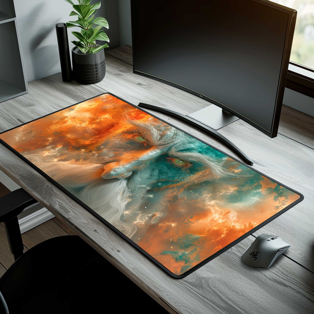 Wizard Desk Mat, LOTR, Magic Desk Mat, Gandolph Art, God Desk Mat ...