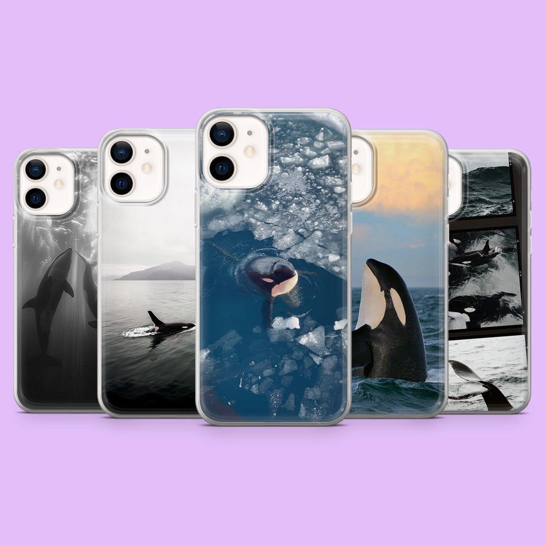 Dark Orca Phone Case Whale Shark Ocean Animals Cover for iPhone 17, 16 ...