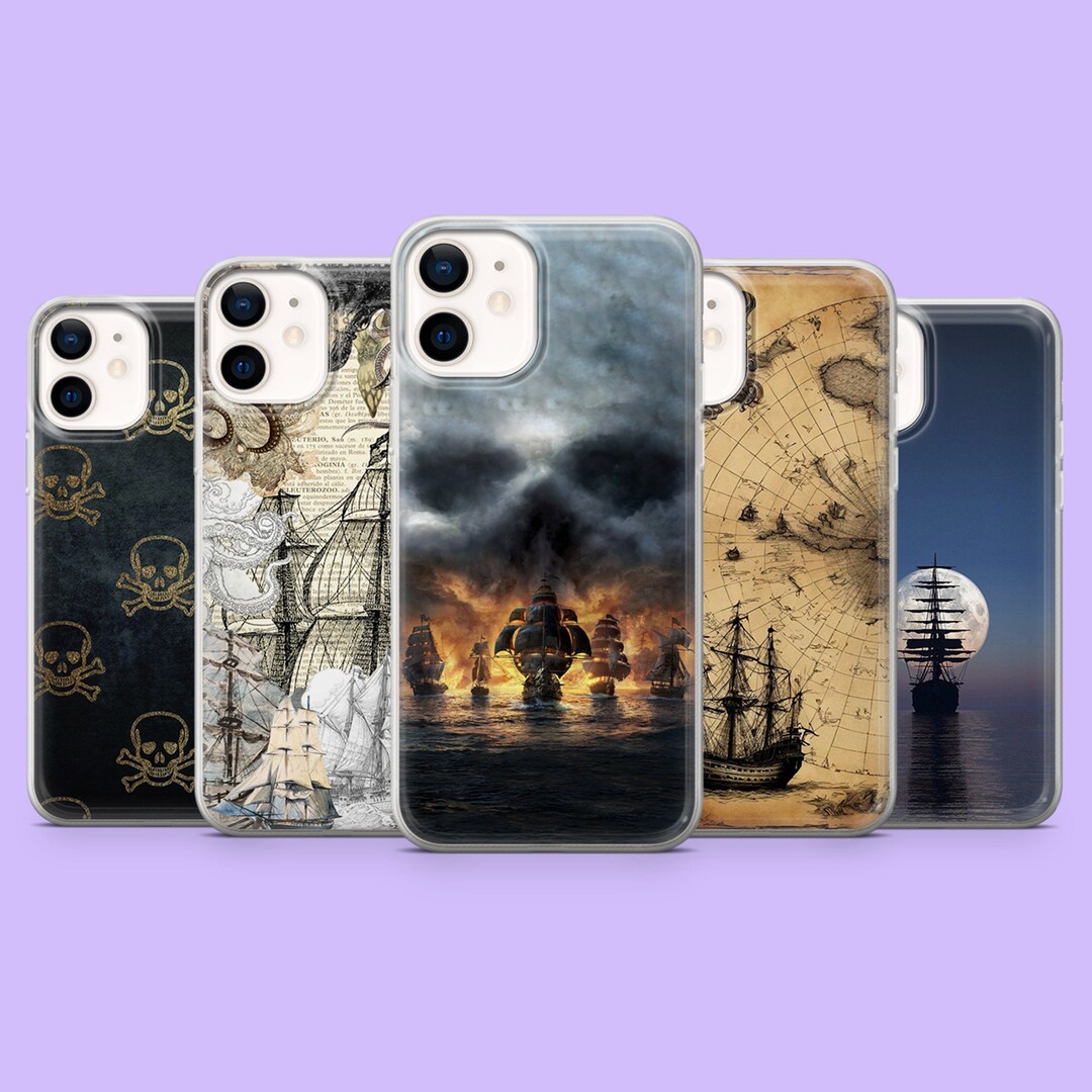 Pirate Ship Phone Case Nautical Ship Decor Cover for iPhone 16, 15, 14 ...