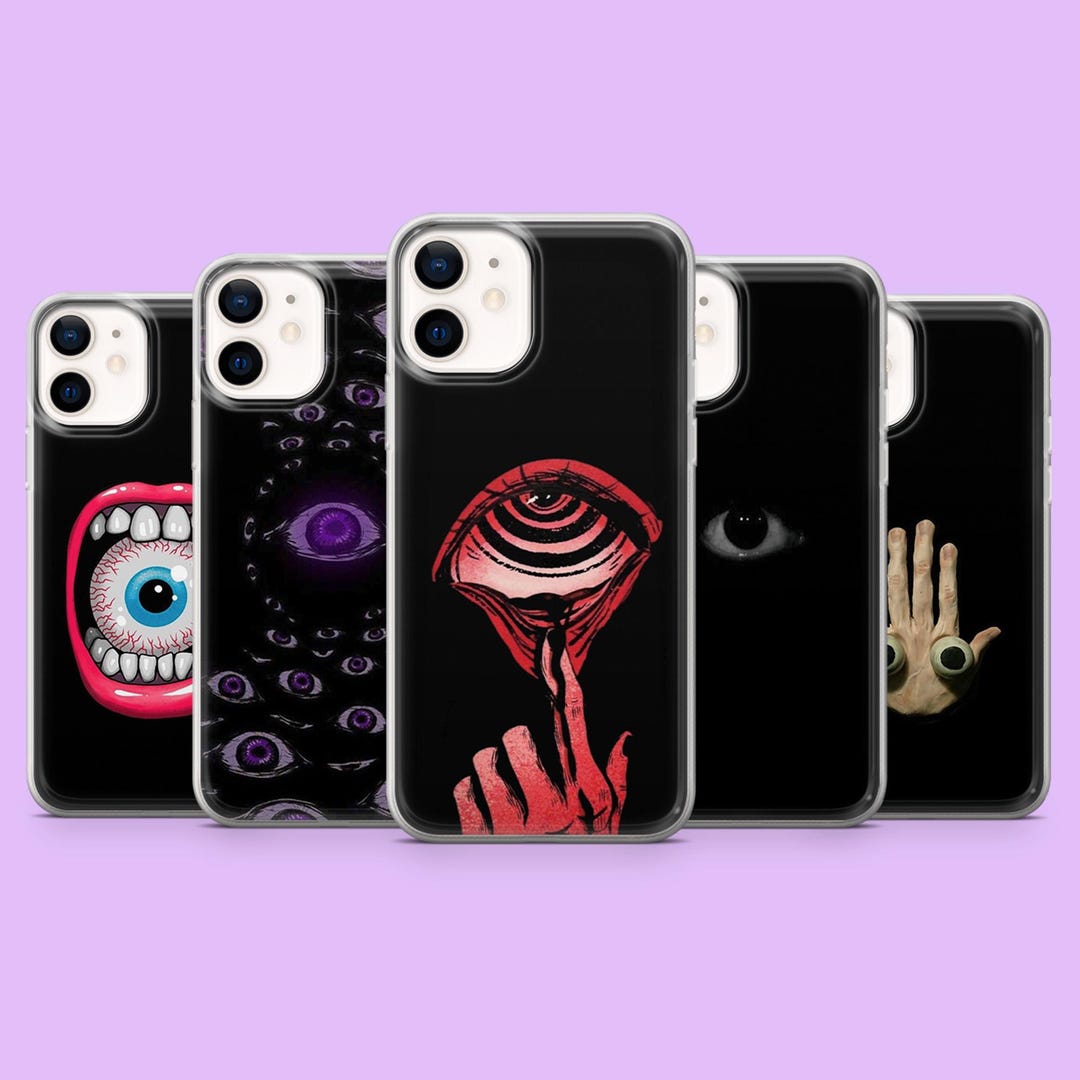 Creepy Eyes Phone Case Horror Gothic Gore Cover for iPhone 17, 16e, 15 ...