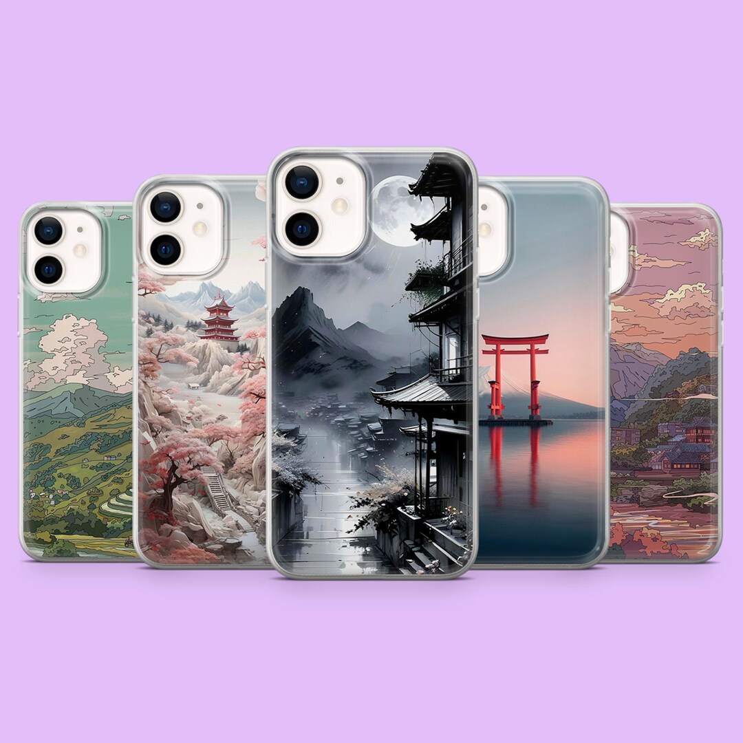 Dark Japanese Phone Case Nature Minimalistic Japan Cover for iPhone 16 ...