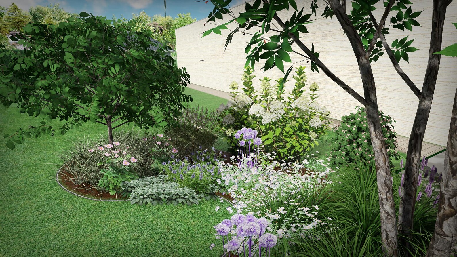 Perennial Garden Corner Flower Bed Plan, Digital Landscaping Plan, DIY ...