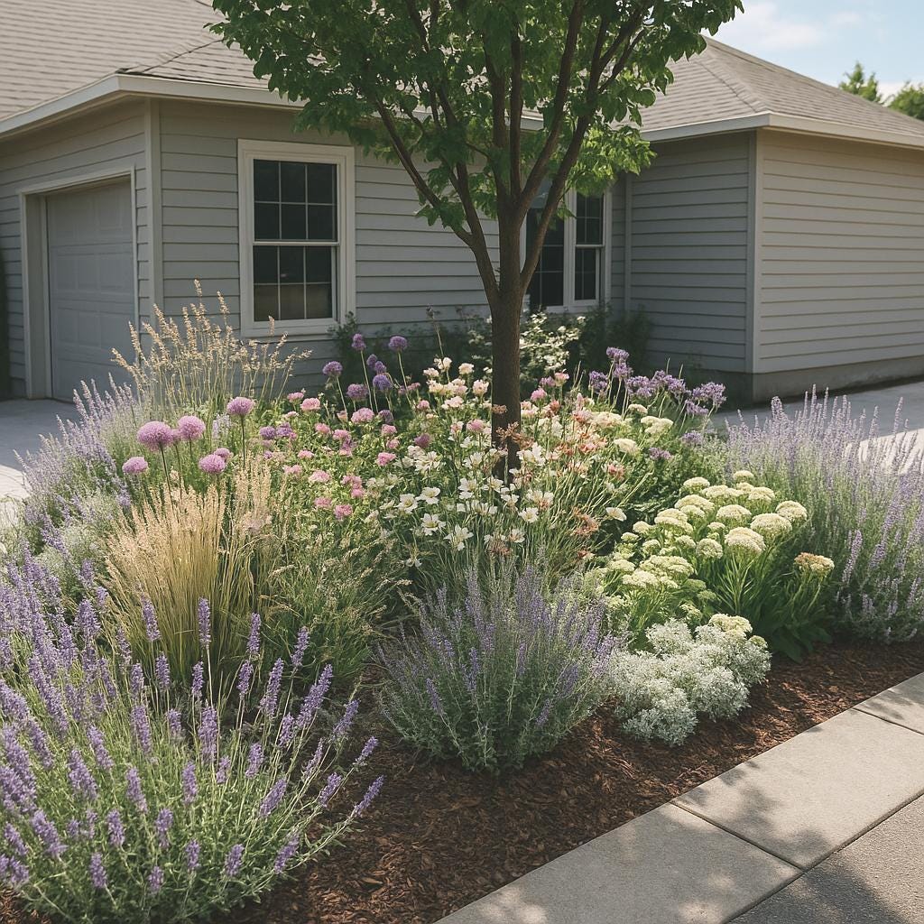 Pollinator Garden , Perennial Garden Planting Plan , Digital Flower Bed ...