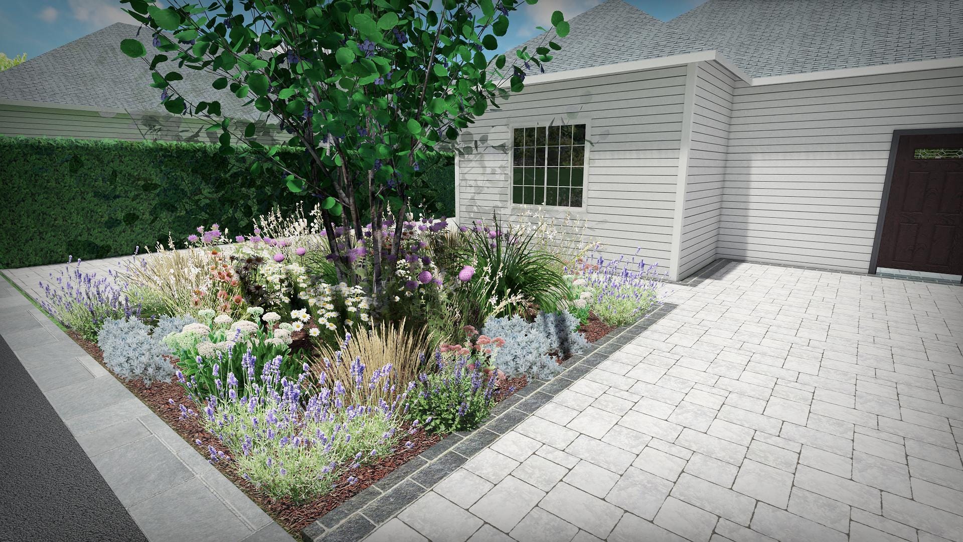 Perennial Garden Planting Plan, Digital Flower Bed Design, DIY Front ...
