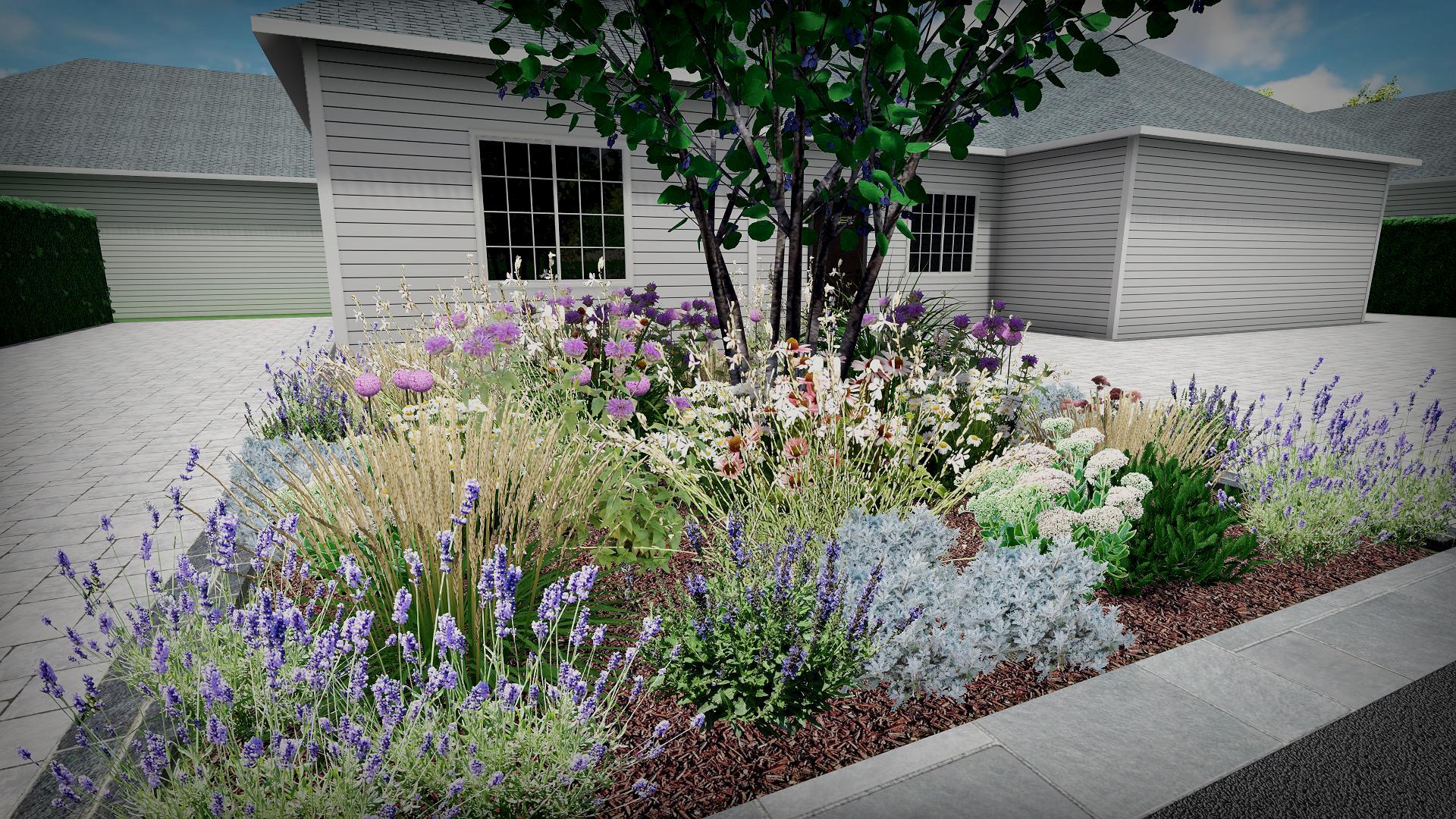 Pollinator Garden , Perennial Garden Planting Plan , Digital Flower Bed ...
