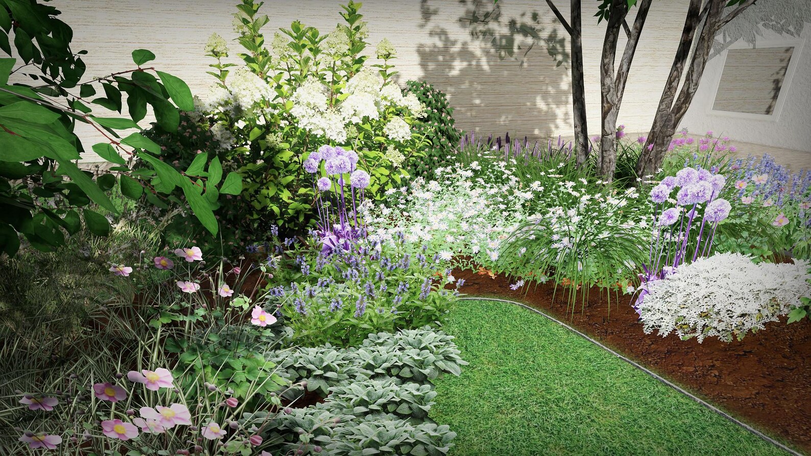 Perennial Garden Corner Flower Bed Plan, Digital Landscaping Plan, DIY ...