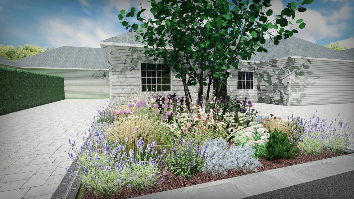 Pollinator Garden , Perennial Garden Planting Plan , Digital Flower Bed ...