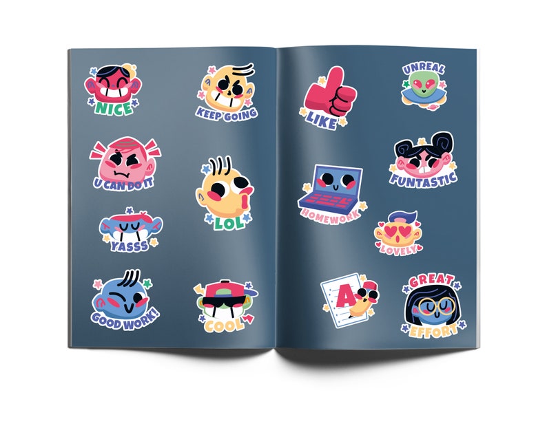 Printable School Note Sticker Set 26 Designs for Students STUDENT ...