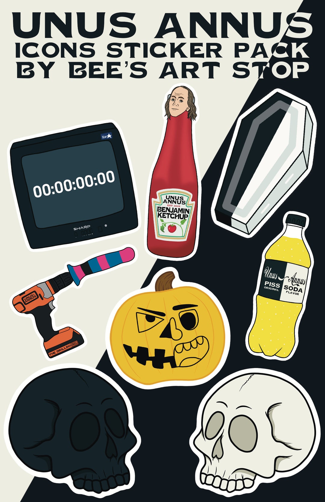 Unus Annus Icons Sticker Pack (set of 8 Stickers) - Etsy