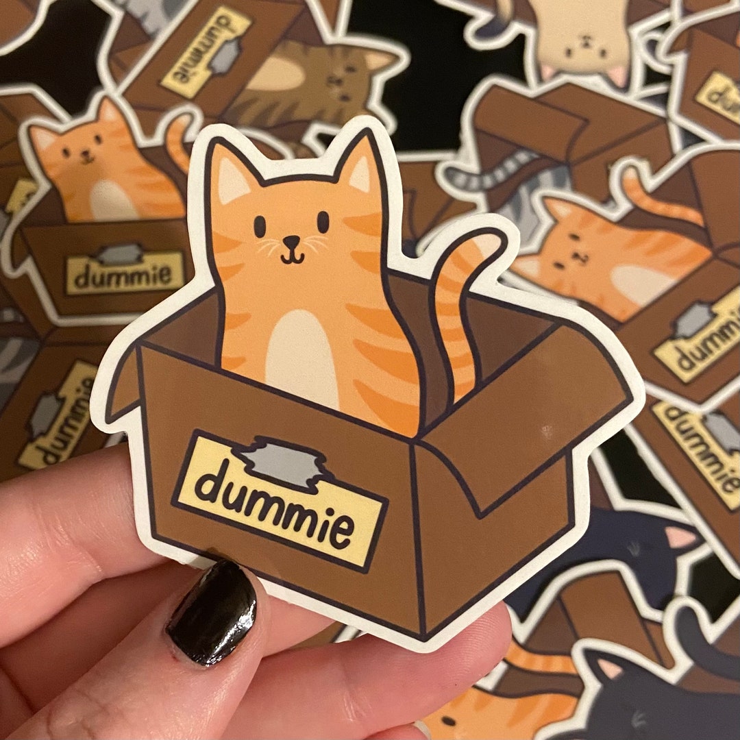 Cat "dummie Box" Sticker - Etsy