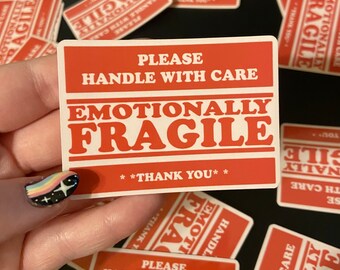 Emotionally Fragile Sticker Waterproof Cute Kindness Laptop Water ...