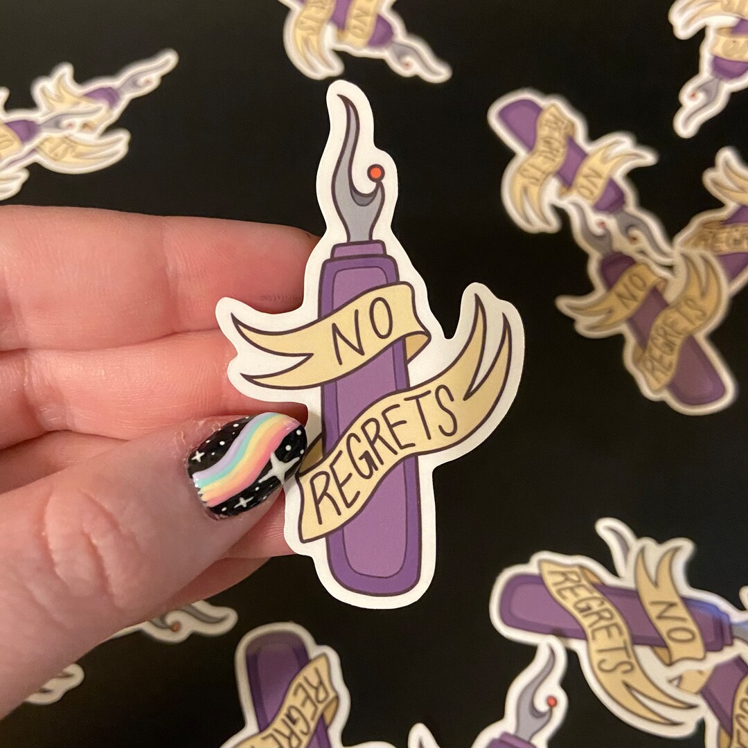 No Regrets Seam Ripper Sticker - Etsy