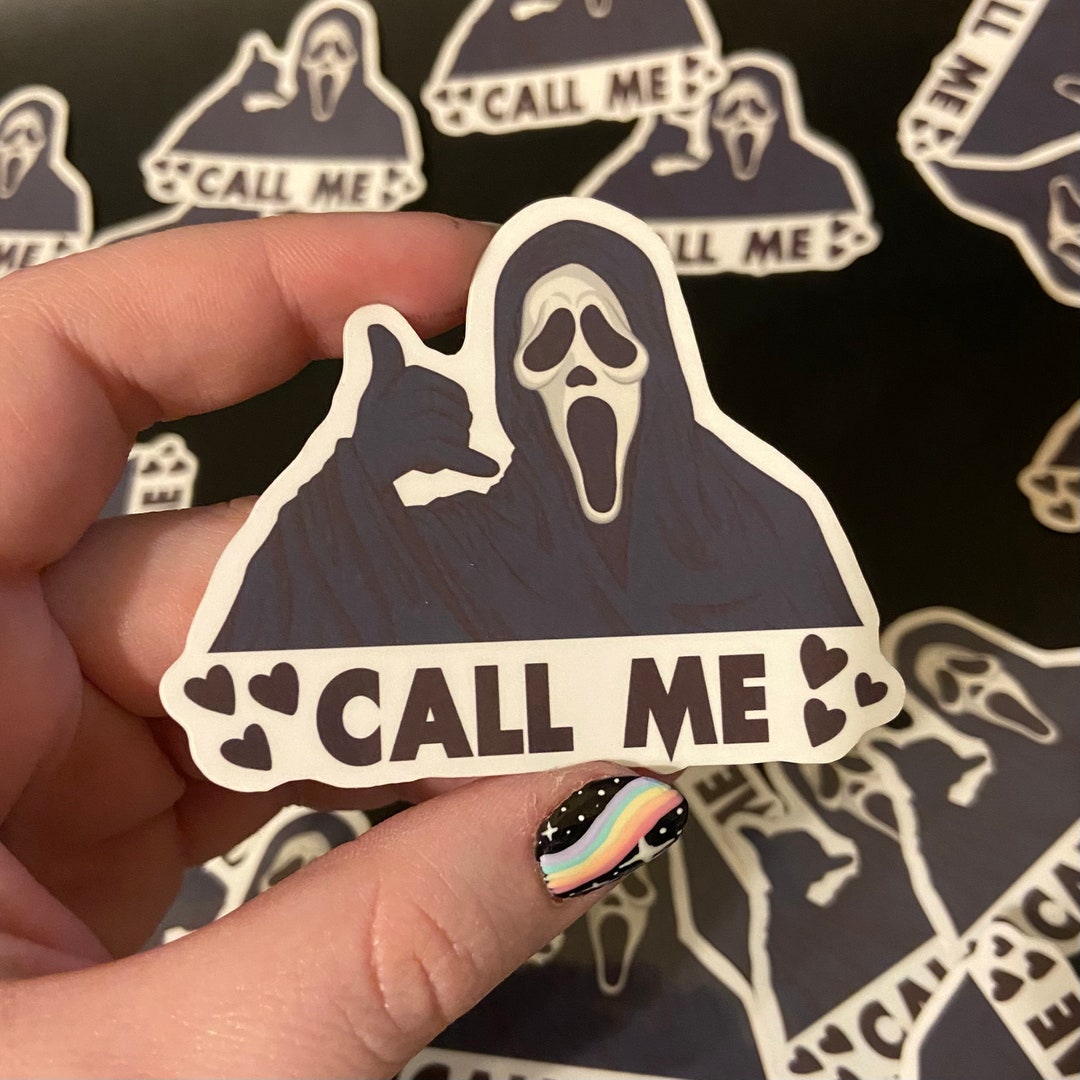 Horror Movie Inspired Ghost "call Me" Sticker - Etsy