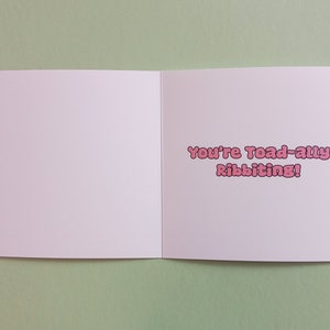 Square Greeting Card 'I Love You' Frog - Etsy