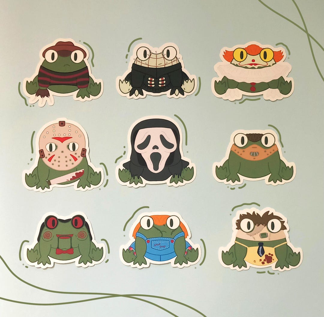 Halloween Frogs Sticker Collection - Etsy