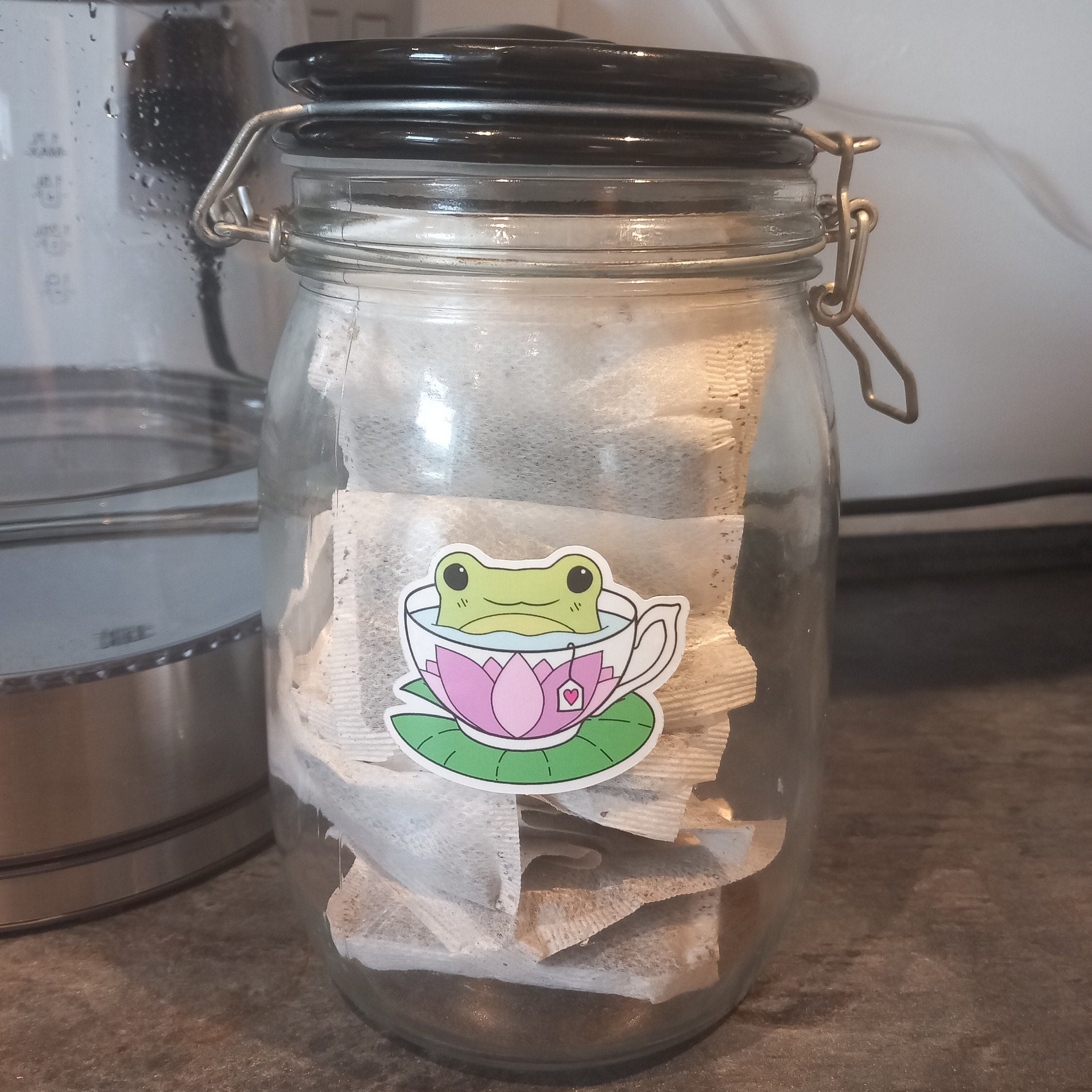 Cute Frog in a Teacup Stickers - Etsy