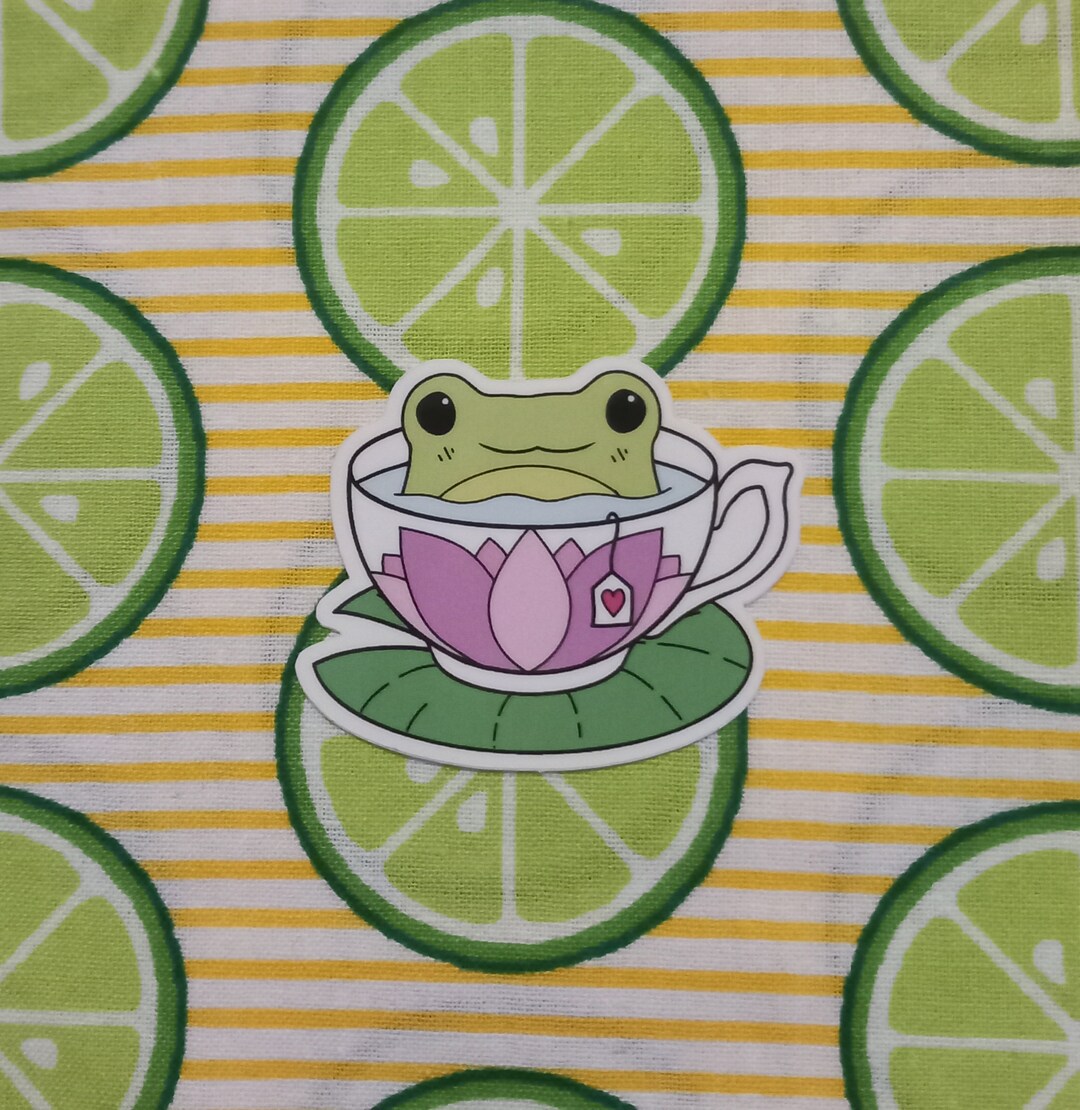 Cute Frog in a Teacup Stickers - Etsy