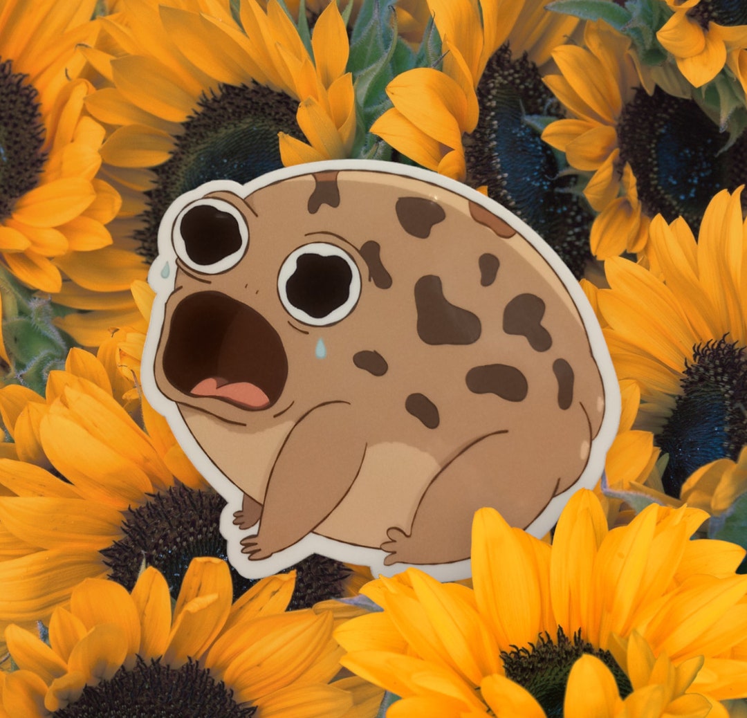 Screaming Sad Frog Vinyl Gloss Sticker - Etsy