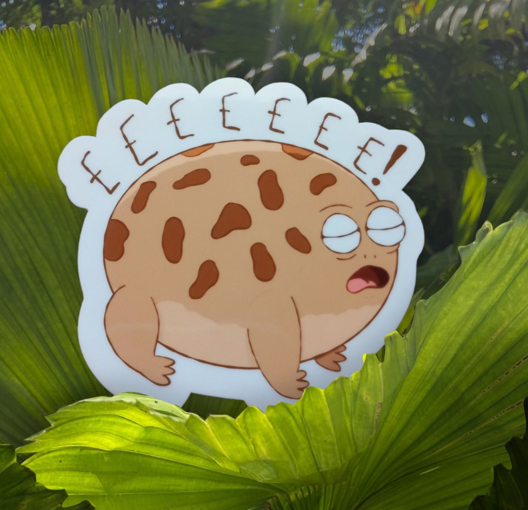 Screaming Rain Frog Vinyl Sticker - Etsy