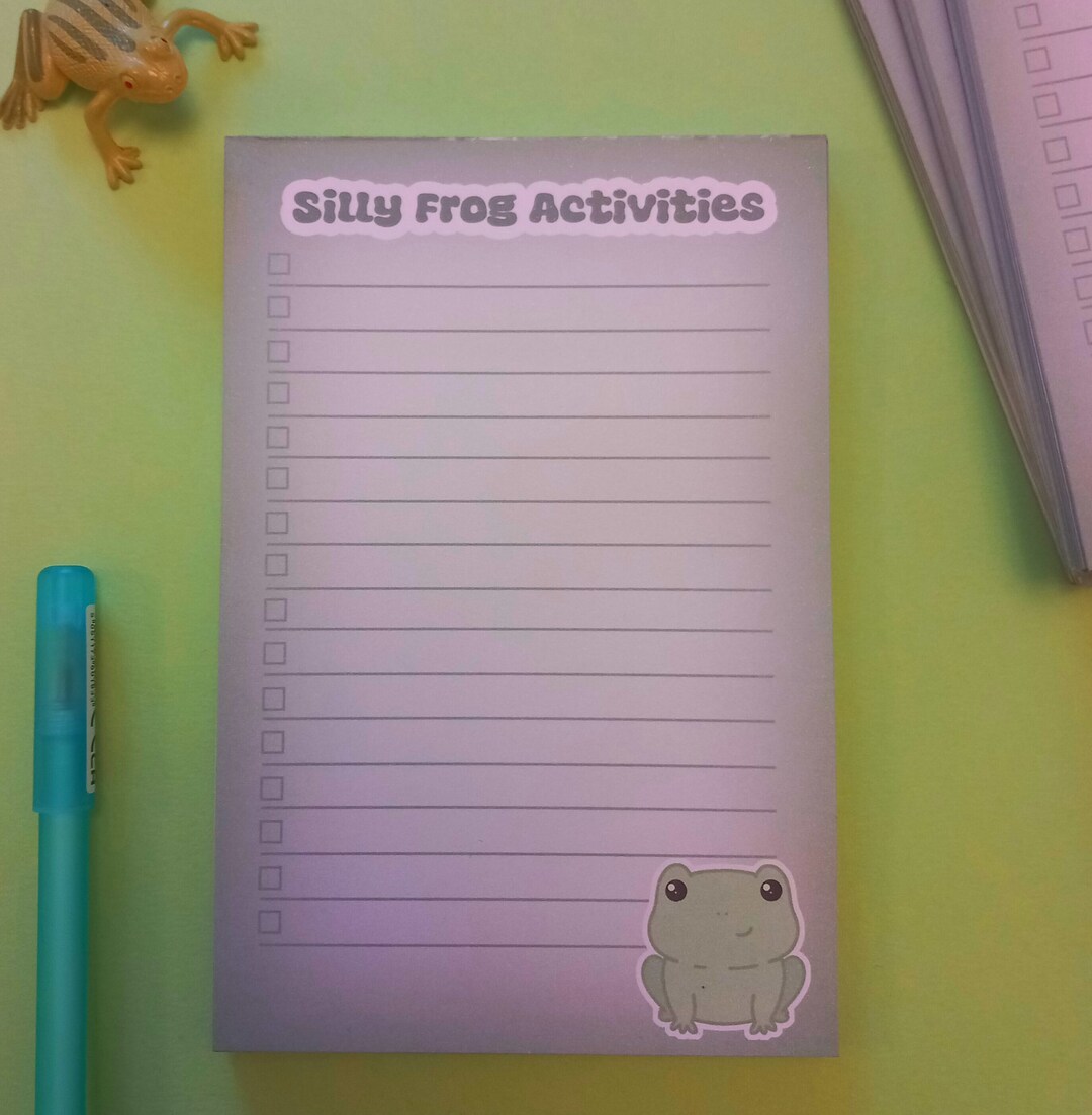 Silly Frog Activities Notepad - Etsy