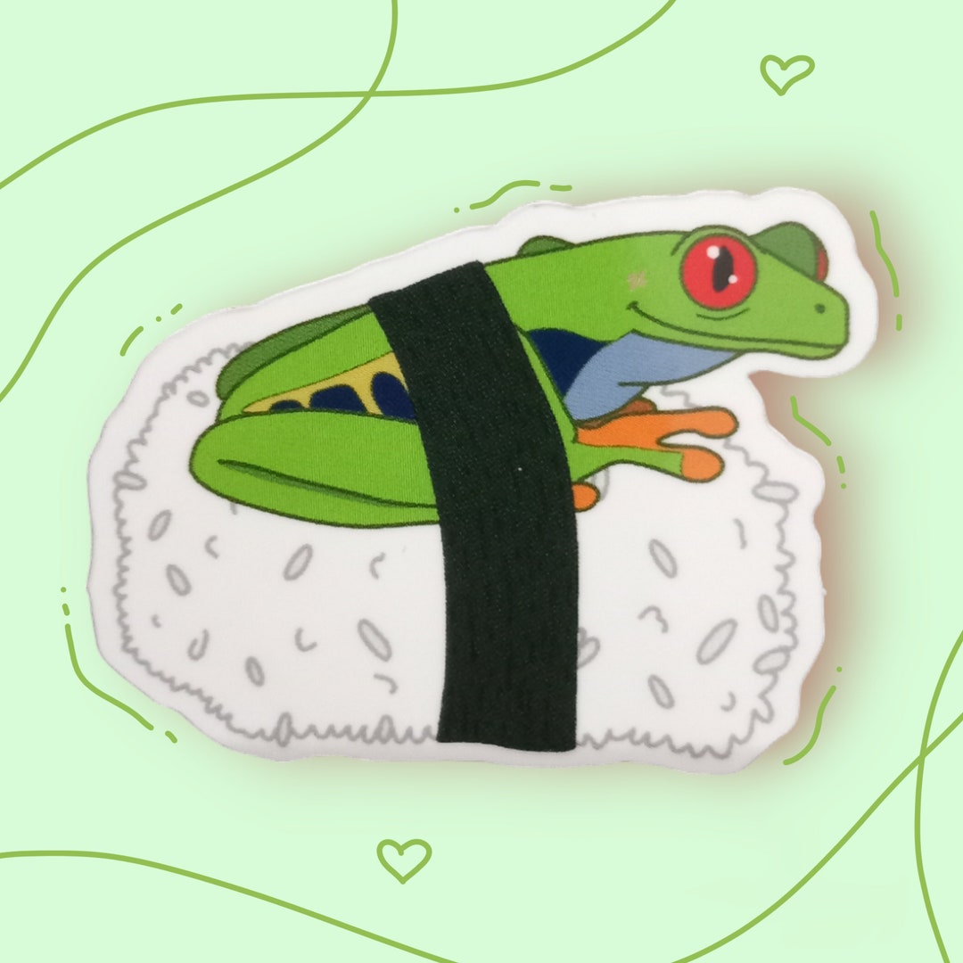 Red Eyed Tree Frog Sushi Sticker - Etsy