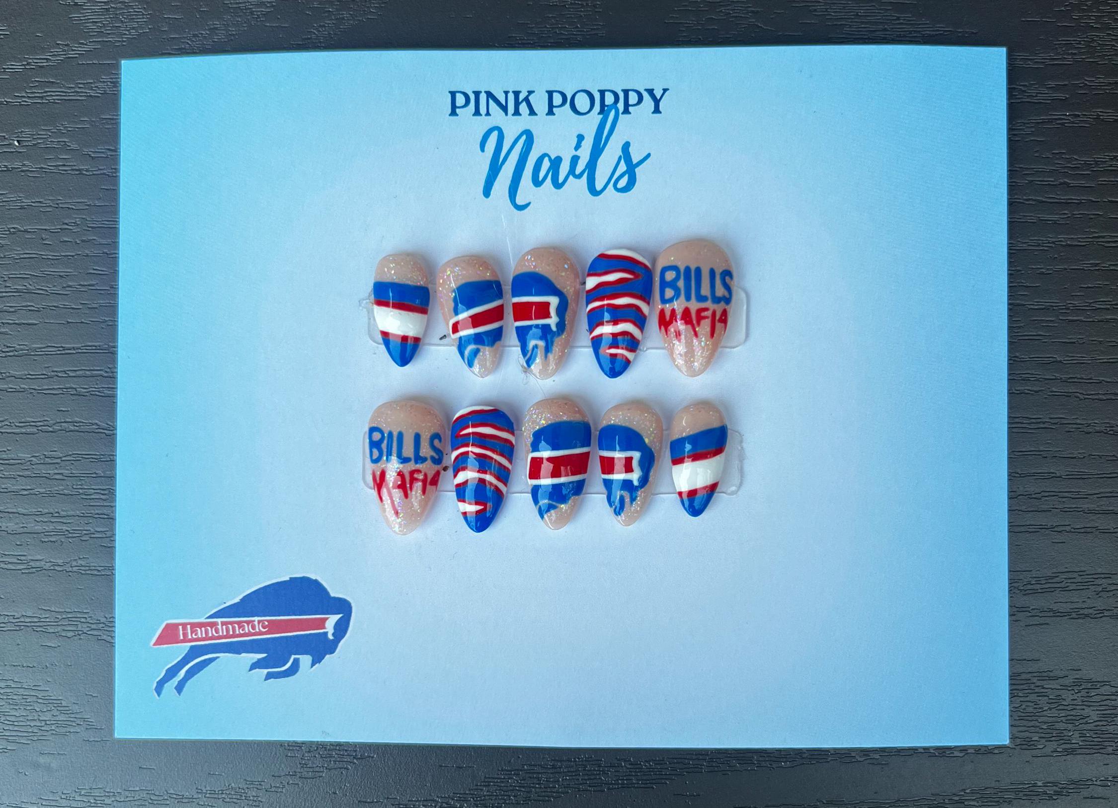 10 Variations - Buffalo Bills Press on Nails - Etsy