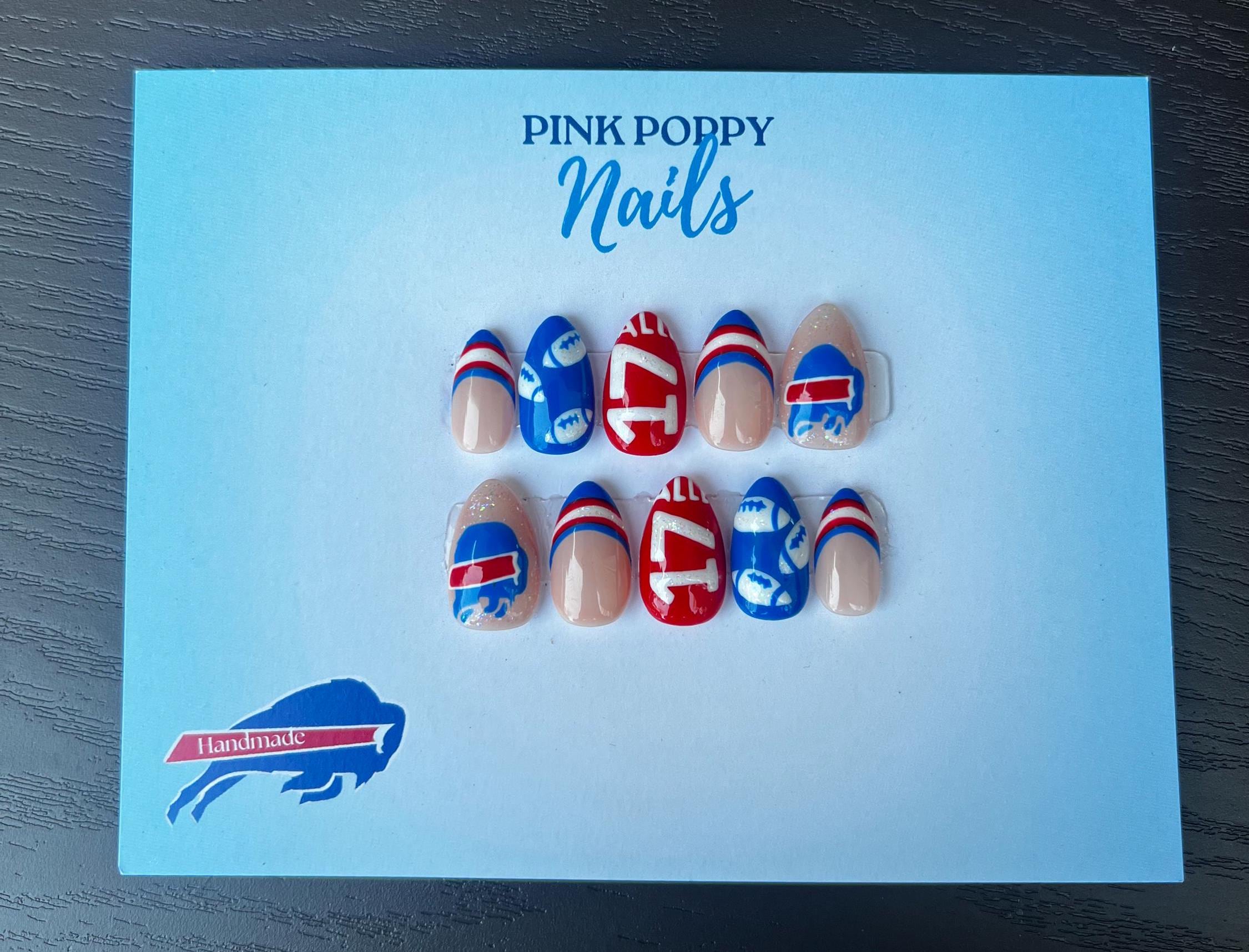10 Variations - Buffalo Bills Press on Nails - Etsy