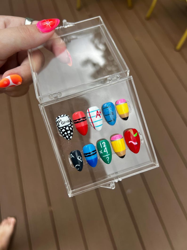 Best Teacher Ever Nails - Etsy