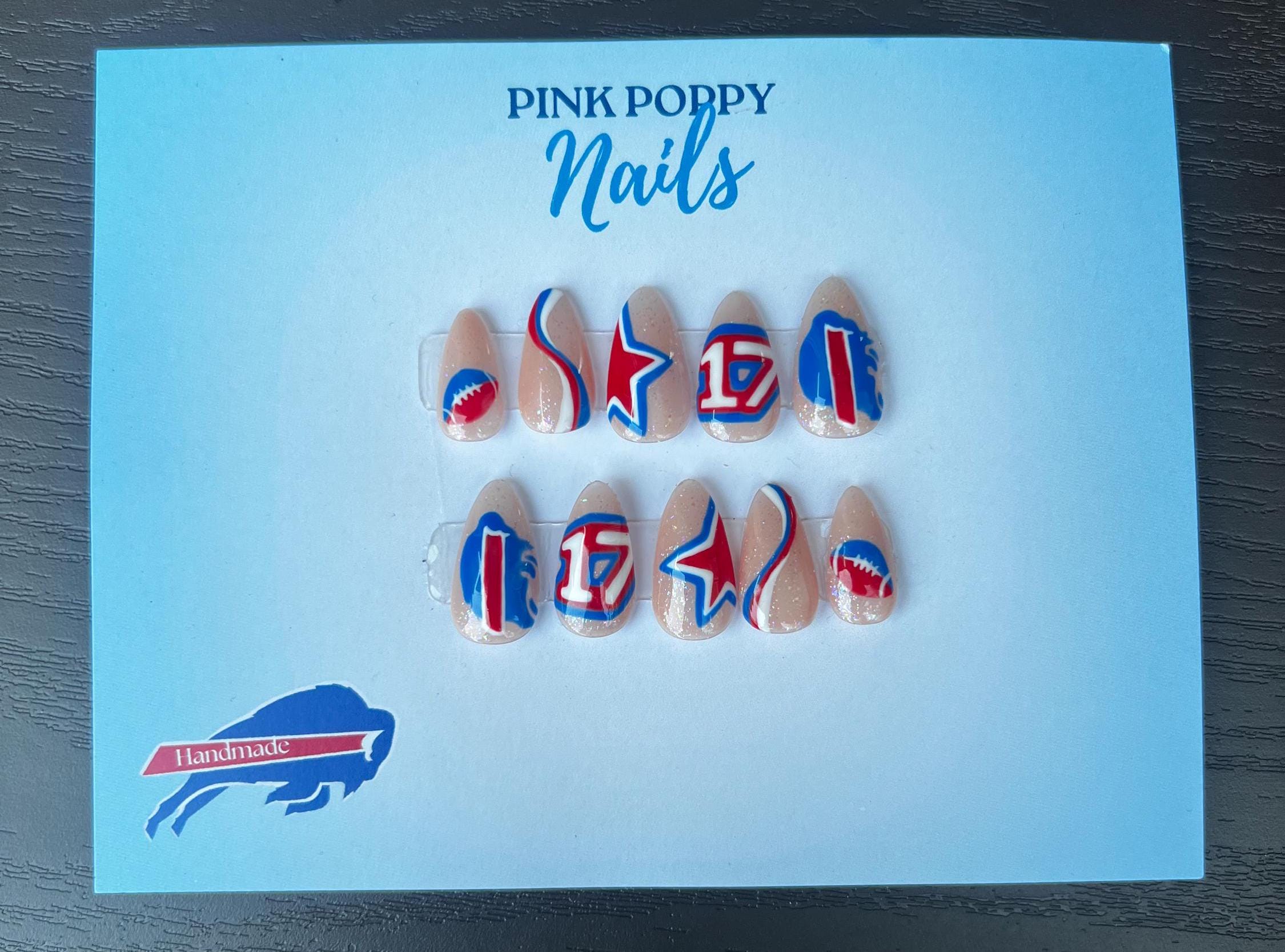 10 Variations - Buffalo Bills Press on Nails - Etsy