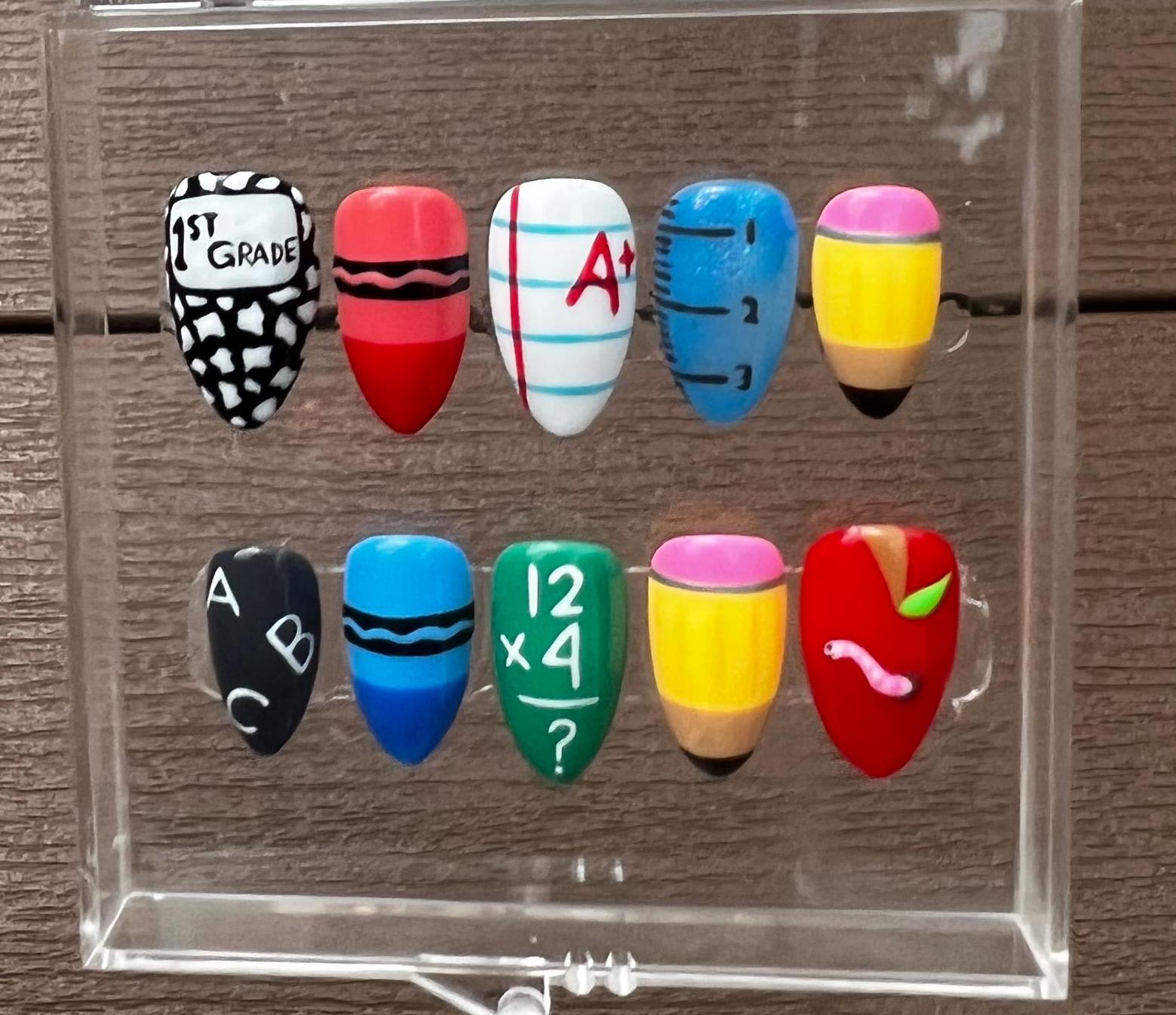 Best Teacher Ever Nails - Etsy