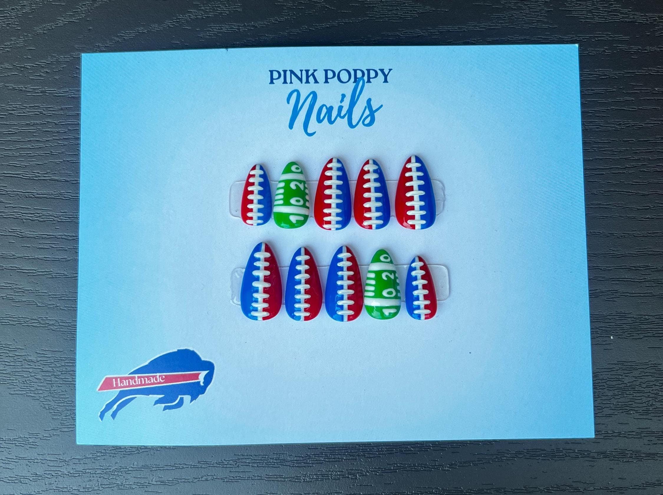 10 Variations - Buffalo Bills Press on Nails - Etsy