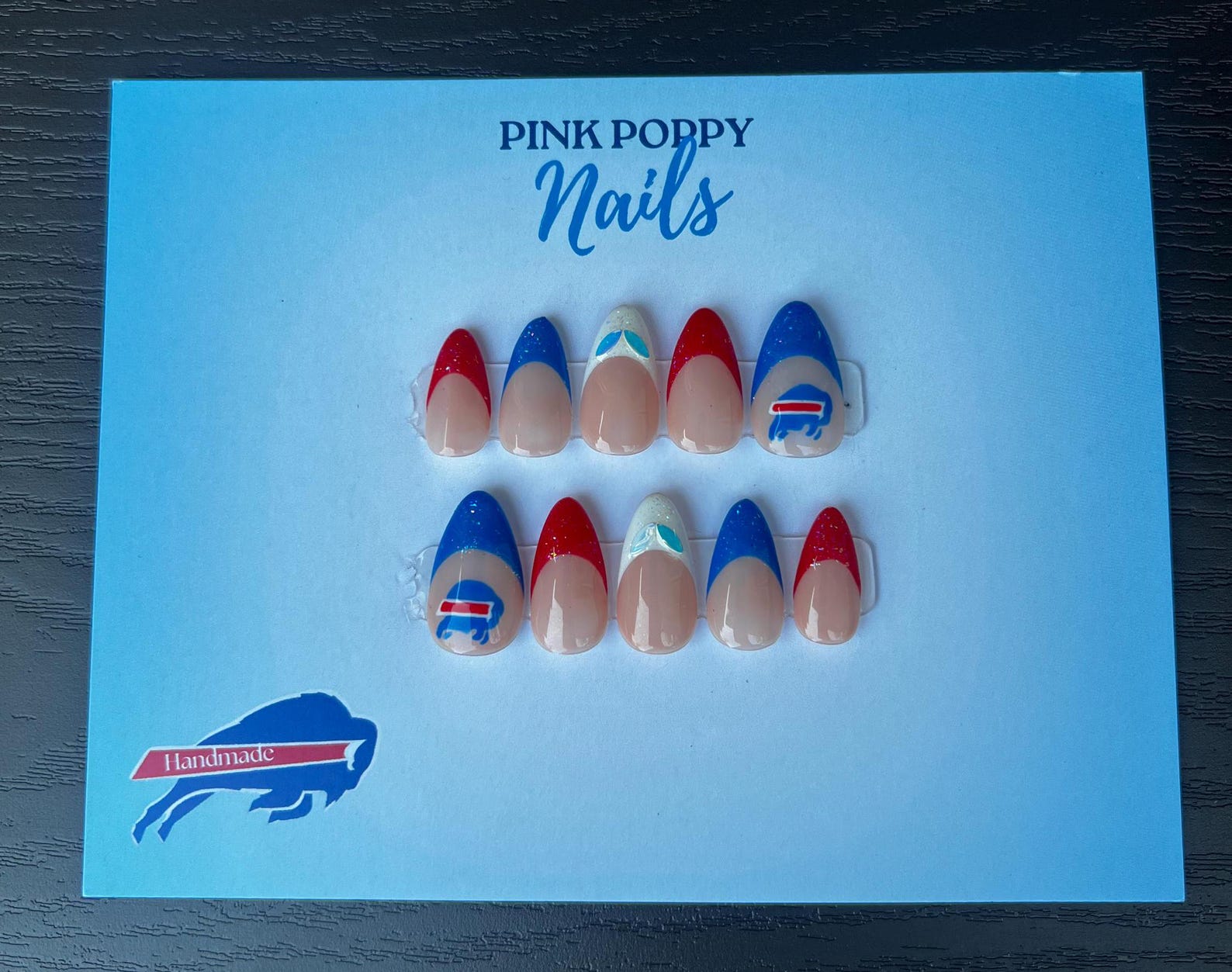 10 Variations - Buffalo Bills Press on Nails - Etsy