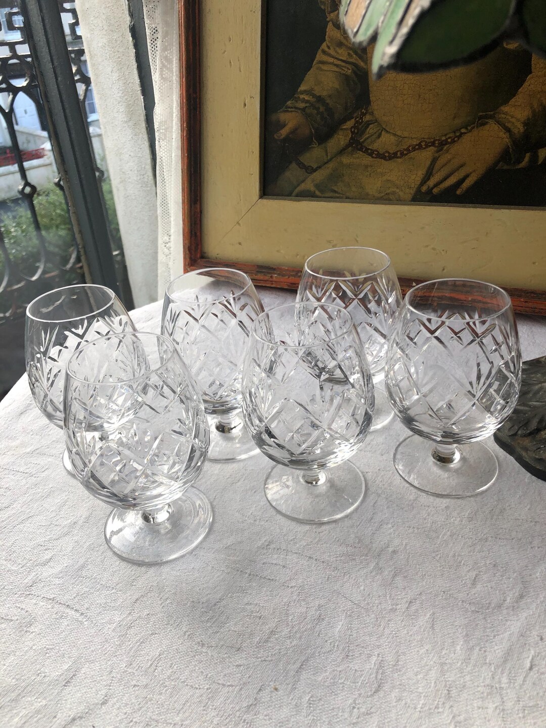 A Set of 6 Dainty Webb Corbett Crystal Glasses - Etsy