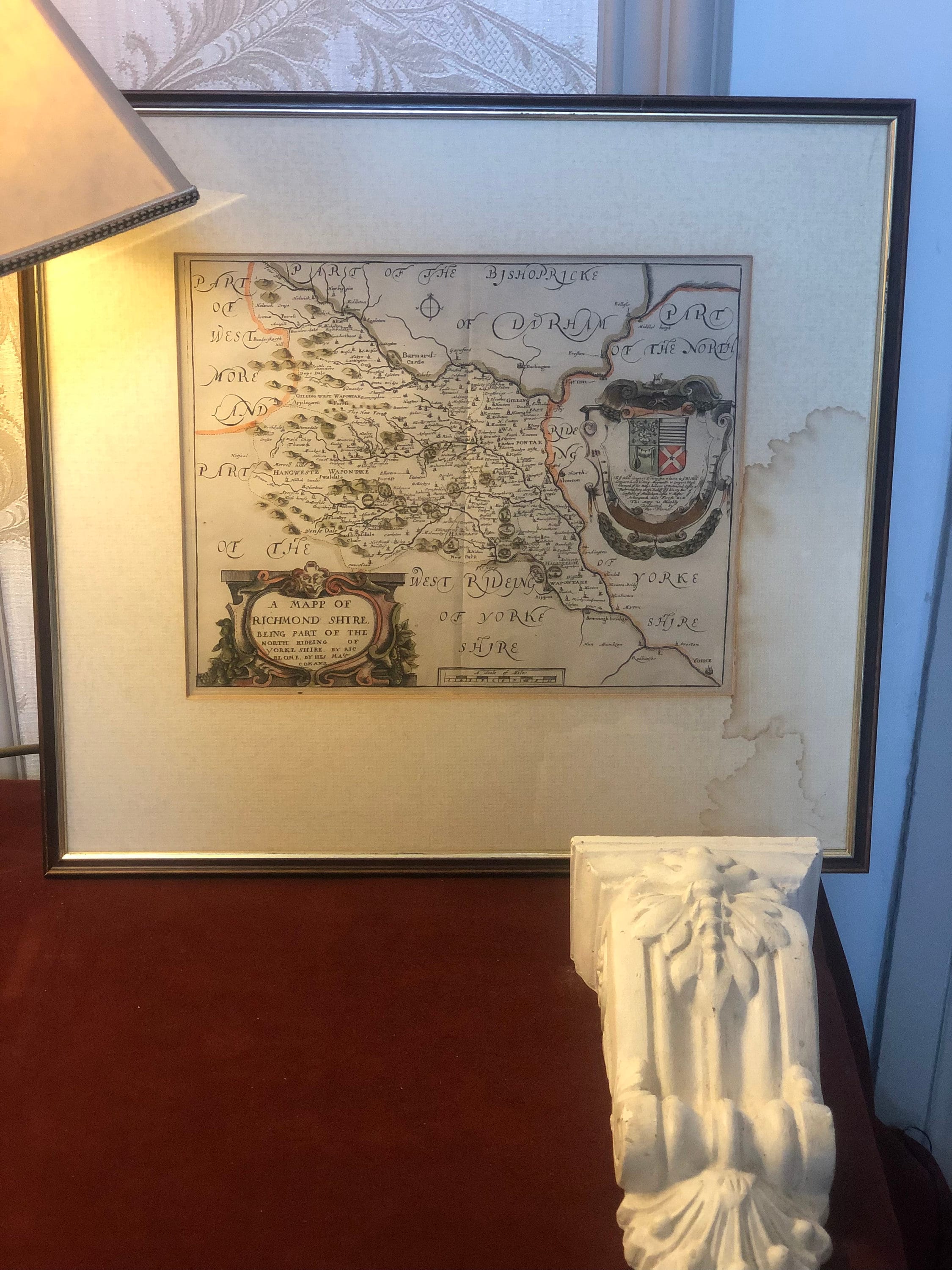 Copper Engraving Map of East Riding Yorkshire Richard Blome - Etsy