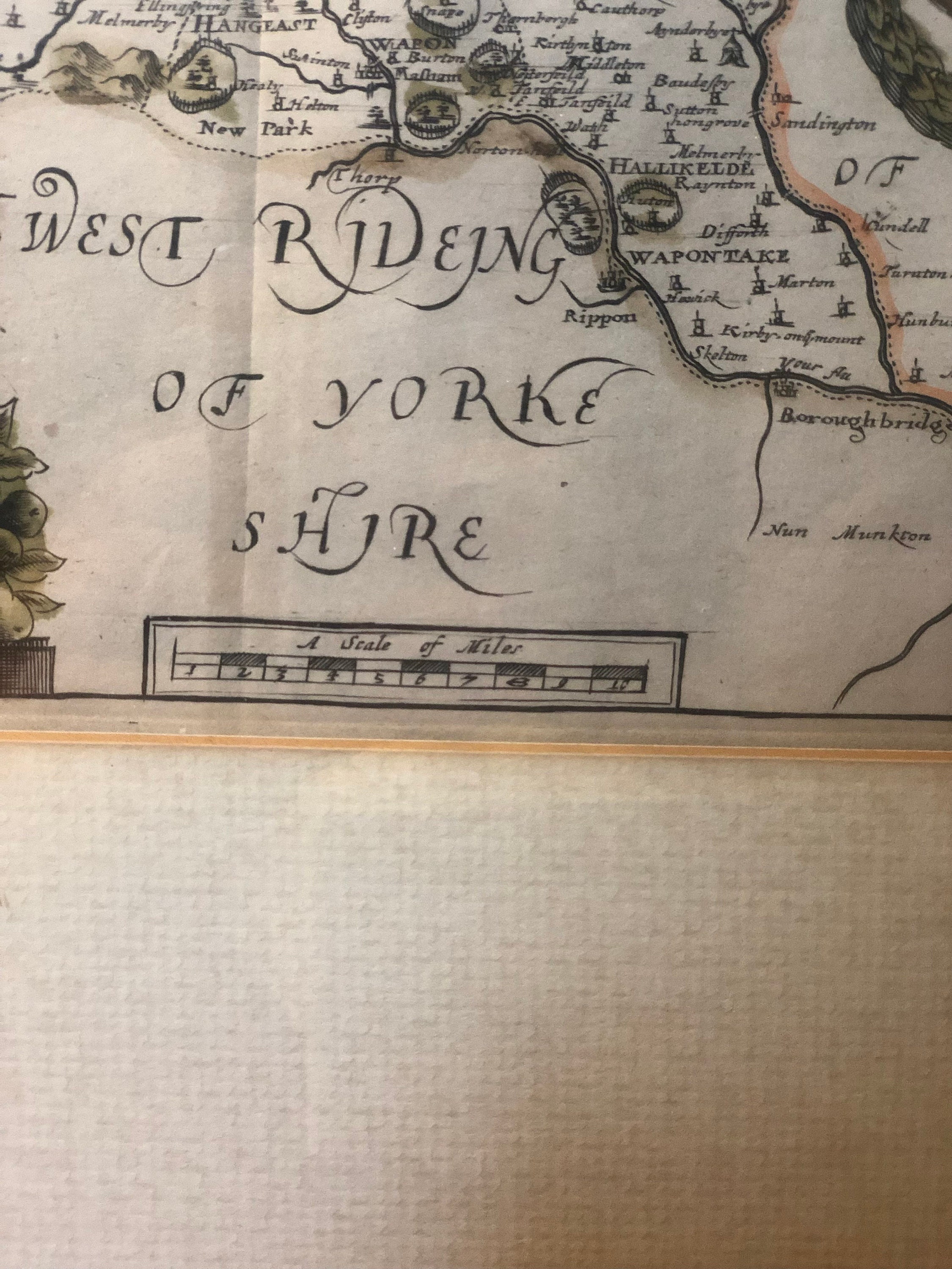 Copper Engraving Map of East Riding Yorkshire Richard Blome - Etsy
