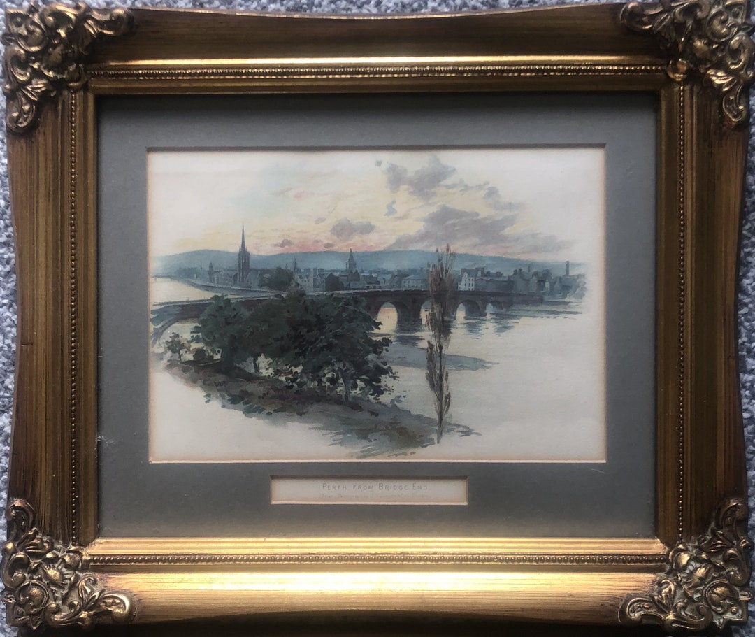 Antique Lithographic Print of Perth by Charles Wilkinson - Etsy