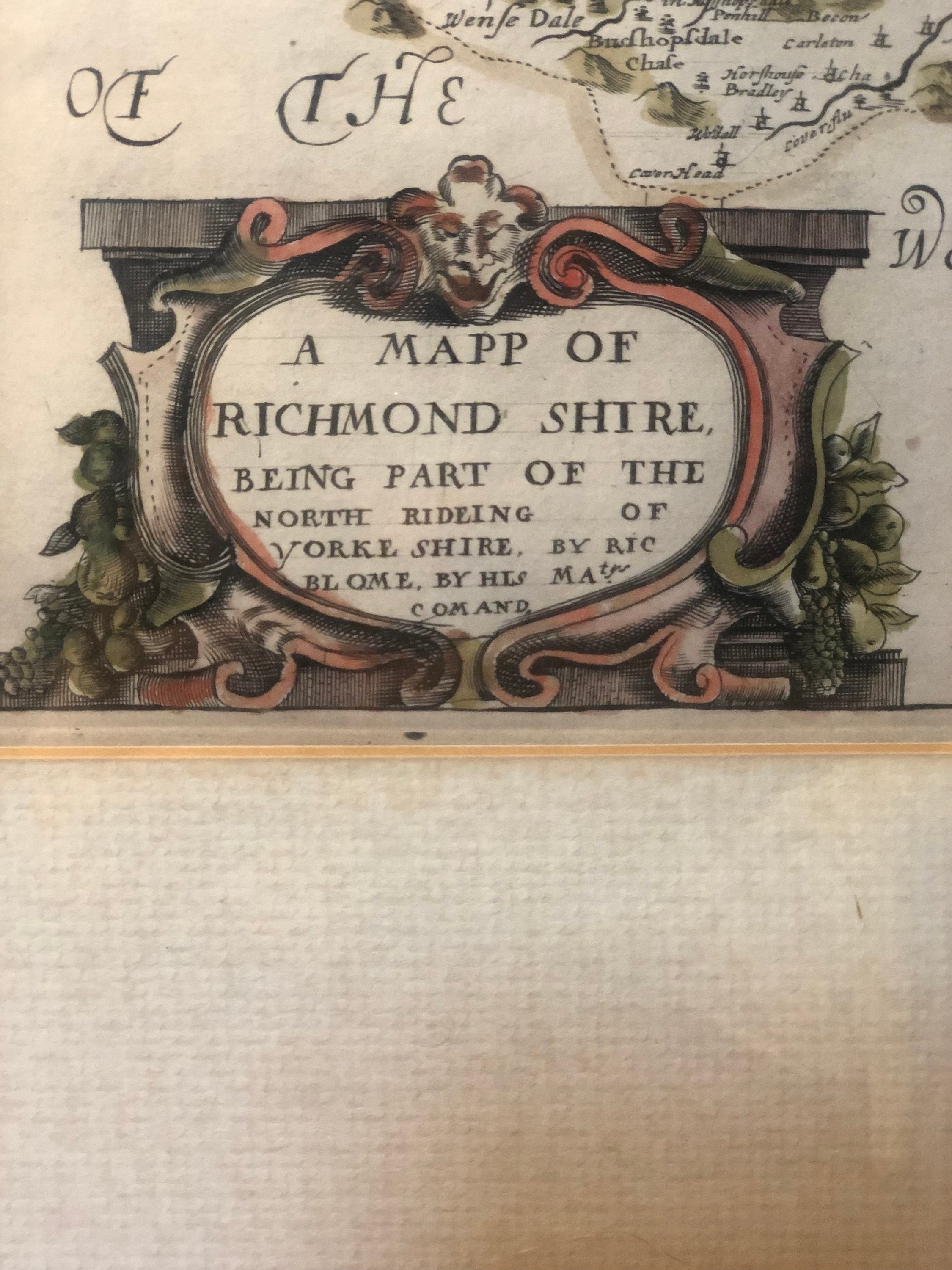 Copper Engraving Map of East Riding Yorkshire Richard Blome - Etsy