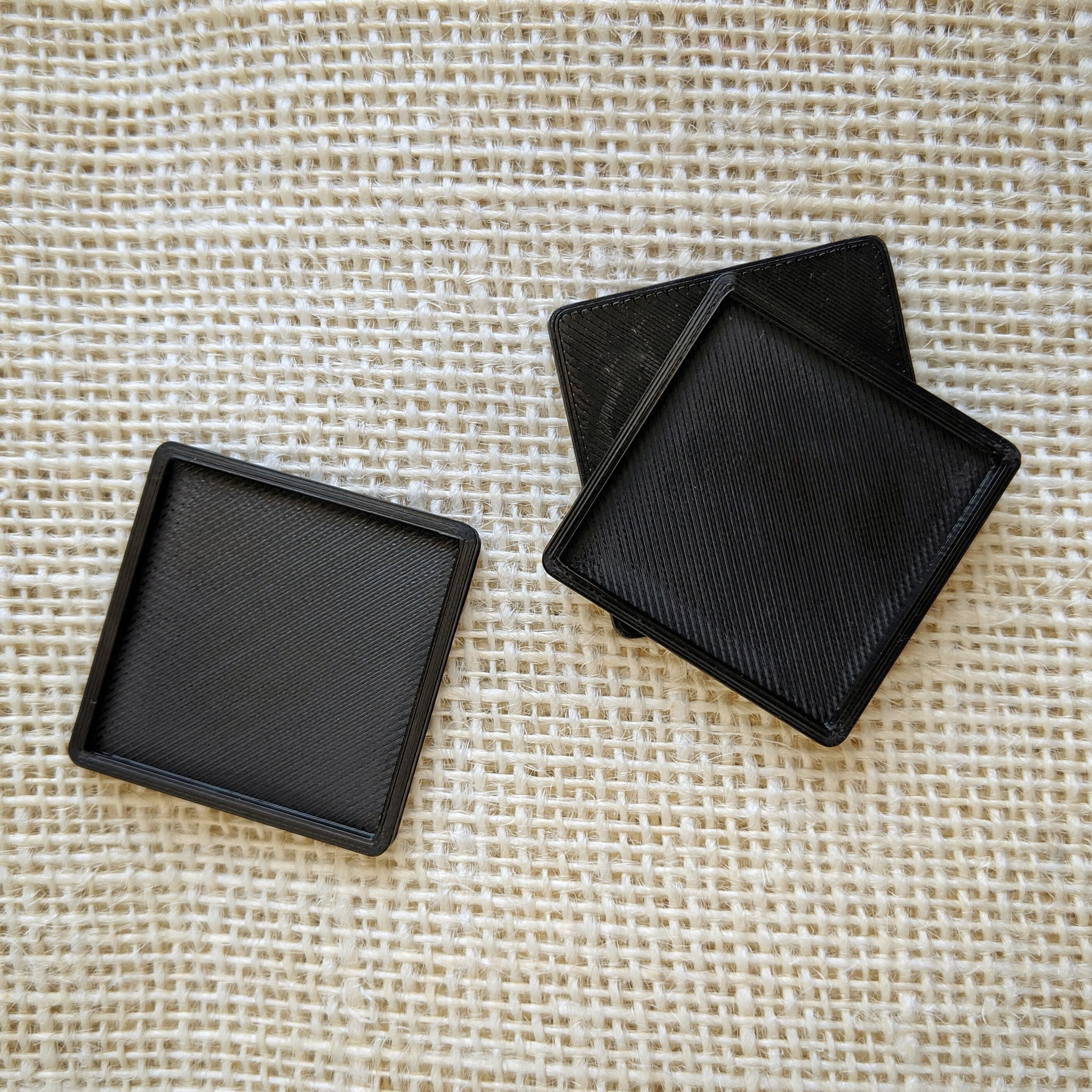 Large Square Bezels – Choose From 40-70mm | 4 Black Bezel Cups for ...