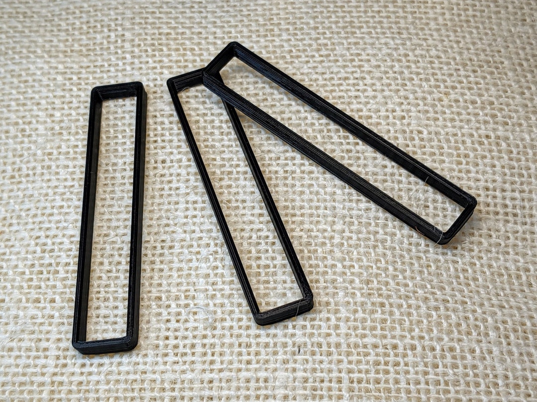 4 X 10mm Large Open Rectangle Bezels – Black Hollow Frame for Jewelry ...