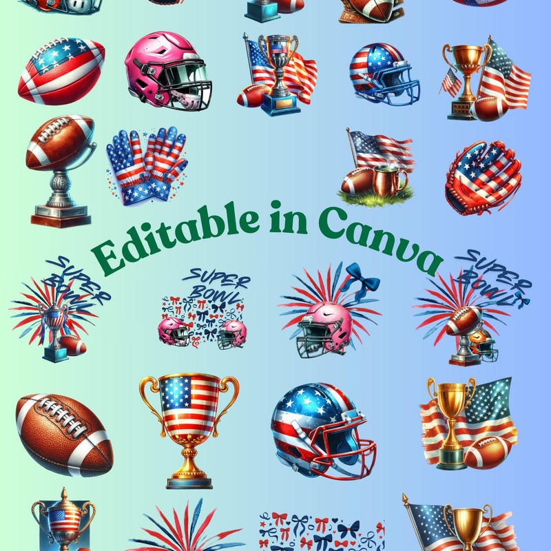 Super Bowl Clipart - Etsy