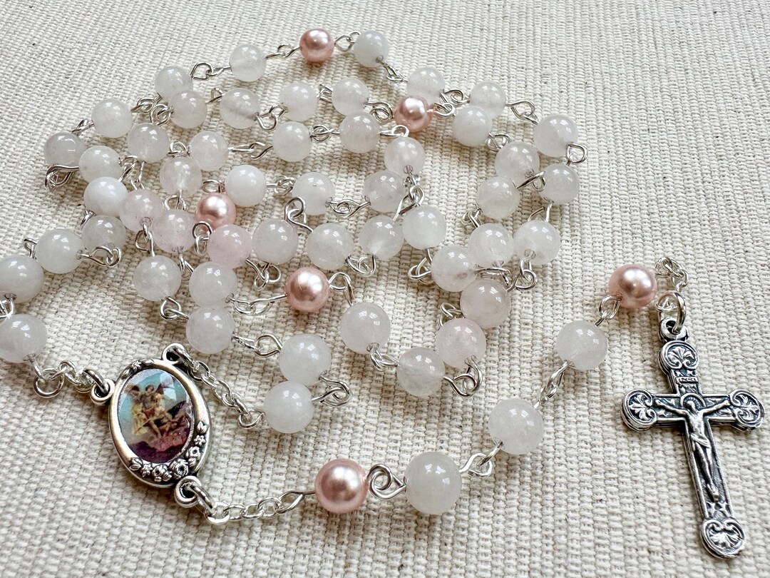 Guardian Angel Color Image Catholic Rosary - Etsy